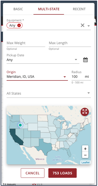 Multi-state Map Search with Load Density
