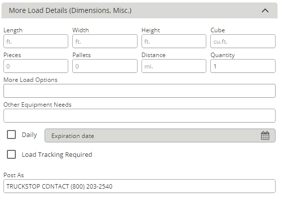 New Load Post Experience