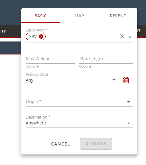 Straight Van Load Searching
