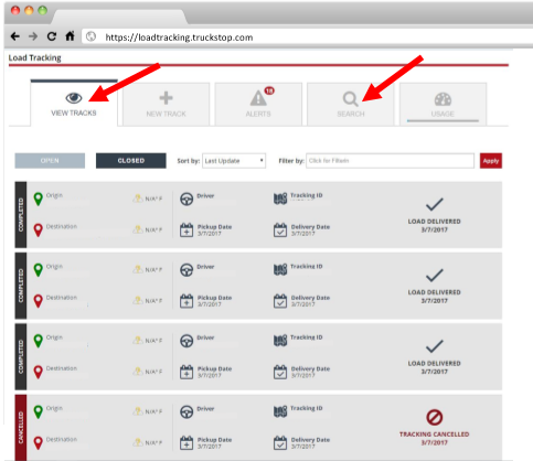 Load Tracking Broker View