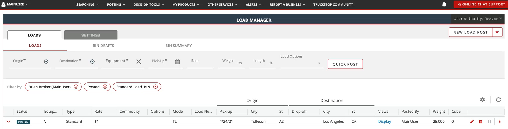 New Load Post Experience